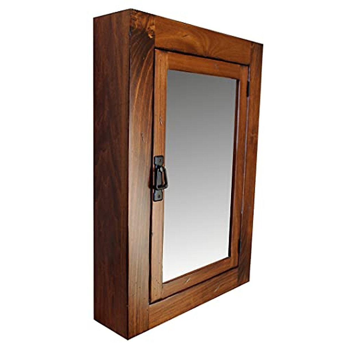 D&E Wood Girona Rustic Mission Medicine Cabinet/Medium Walnut Finish