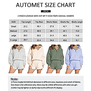 AUTOMET Women's Fashion Oversized 2 Piece Lounge Sets Fall Fashion Outfits 2023 Long Sleeve Cozy Casual Pajamas shorts Sweatsuit Sets