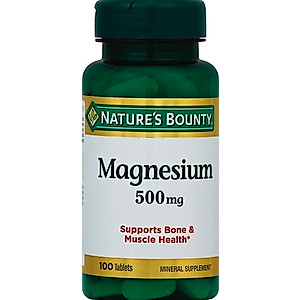 Nature's Bounty Magnesium 500 mg Tablets 100 Ea