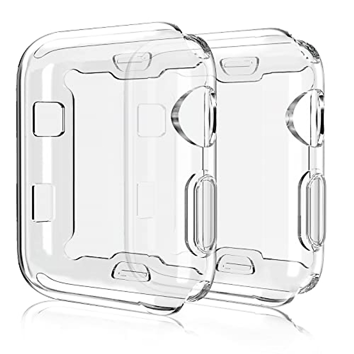 for Apple Watch 38mm Case iWatch Screen Protector TPU All-Around Protective Case Clear Ultra-Thin Cover for Apple Watch Series 3, 2 Pack case (Clear, for 38mm Apple Watch case)