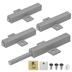 Magnetic Push Door Latches Jiayi 4 Pack Heavy Duty Touch Latch Push Out Latch for Cabinet Doors Drawer Magnetic Push Latch RV Closet Tip On Close for Kitchen Push Release Latch