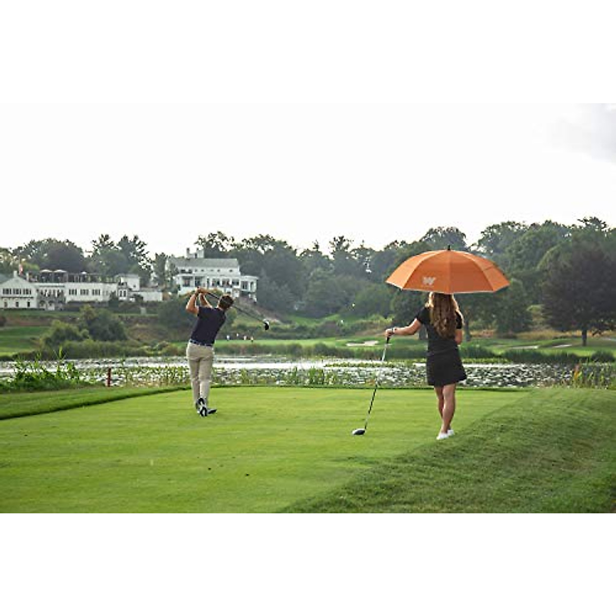 Weatherman Umbrella - Golf Umbrella - Windproof Sports Umbrella Resists Up to 55 MPH Winds - Available in 2 Sizes and 5 Colors (Navy, 68 inch)