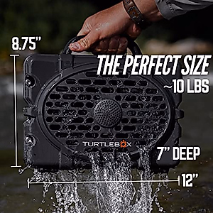 Turtlebox Gen 2: Loud! Outdoor Portable Bluetooth Speaker | Rugged, IP67, Waterproof, Impact Resistant & Dustproof (Plays to 120db, Pair 2X for True L-R Stereo), Thunderhead Gray/Black