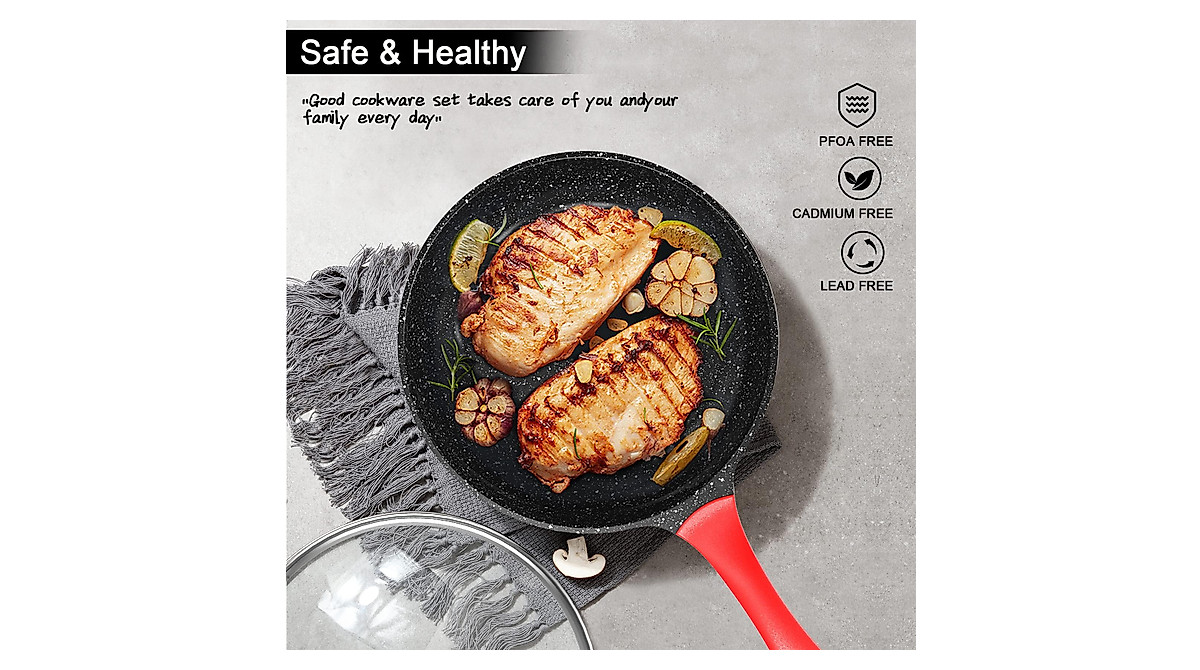 imarku 11PC Nonstick Pots and Pans Set - Healthy Cooking