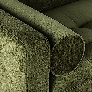 POLY & BARK Napa, Distressed Green Velvet, 88.5" Sofa