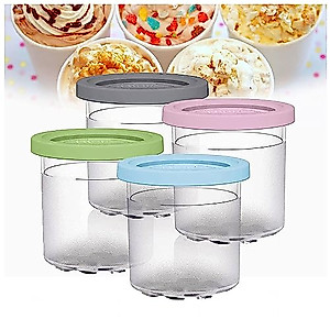 Creami Pints, for Ninja Creami Ice Cream Maker,16 OZ Ice Cream Containers For Freezer Reusable,Leaf-Proof for NC301 NC300 NC299AM Series Ice Cream Maker