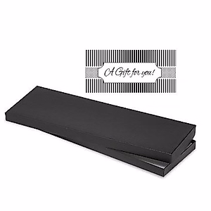 4pack Mens Tie Black Gift Wrap Packaging Box with Gift Seals