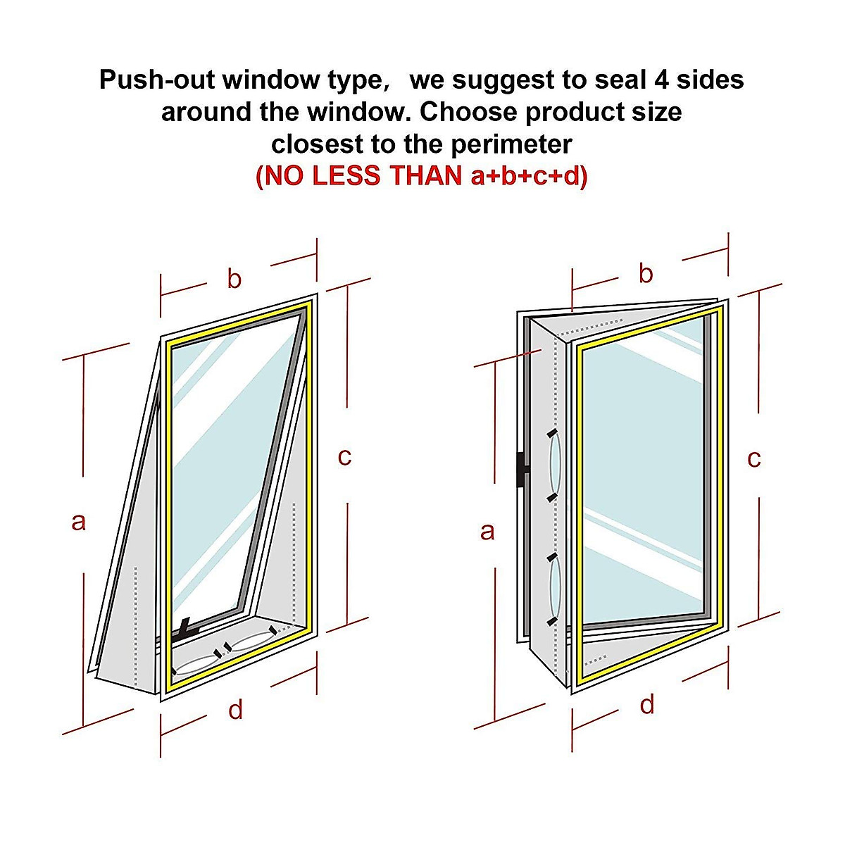 Morningrising Window Seal for Portable Air Conditioner,Window Seal for AC Unit,Push and Pull Window Seal Plate,Open Window Frame Side Soft Board