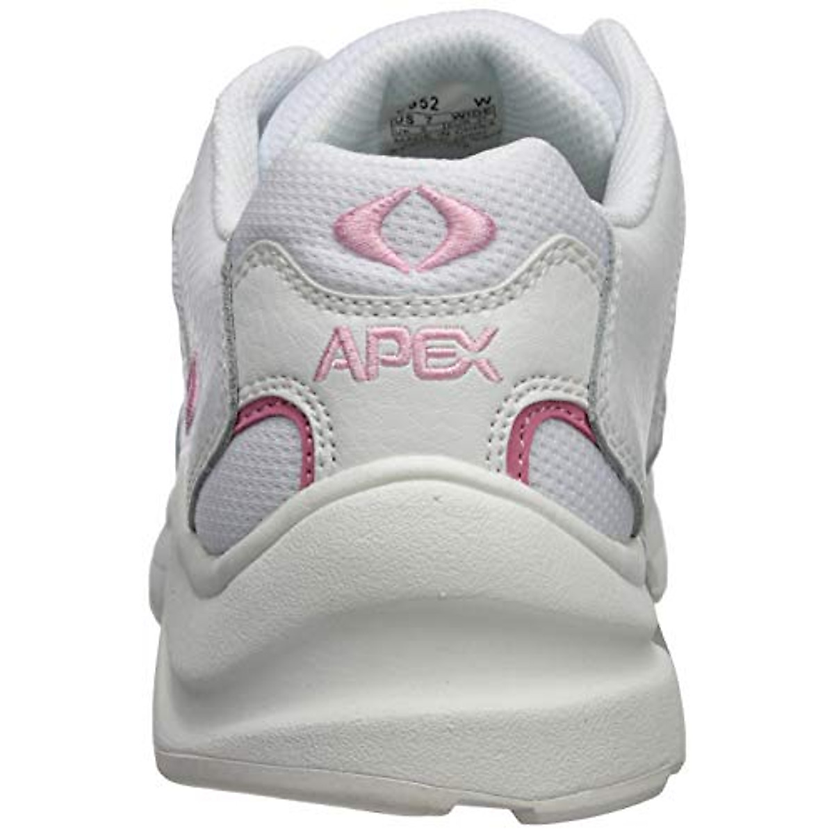 Apex Women's Double Strap Walker Sneaker, White, 6.5 W US