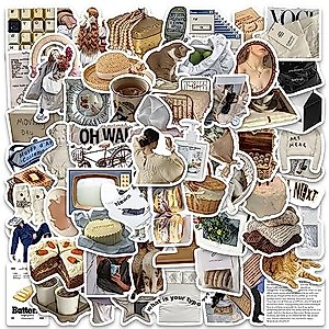 INS Aesthetic Stickers for Water Bottle, Waterproof Scrapbook INS Stickers, 63PCS Vinyl Stickers for Laptop Phone Skateboard Bumper Decals, Personalized Stickers Pack for Kids Teens Girls (INS)