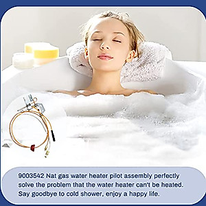 Upgraded 9003542 Natural Gas Pilot Assembly, 9003542 Pilot Assembly Replacement for Natural Gas Water Heater,100109295 18324-190 Water Heater Parts Compatible with A.O.Smith, Kenmore, State GS and GSX