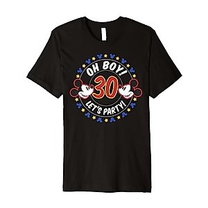 Disney Mickey And Friends Oh Boy Let's Party 30th Birthday Premium T-Shirt