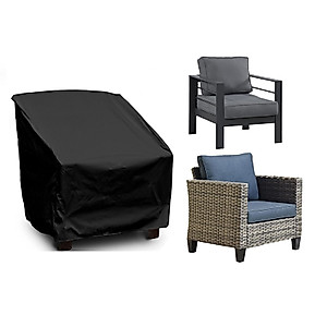 YIHAOBOX Patio Chair Covers, Outdoor Club Chair ,Lounge Deep Seat Cover, Heavy Duty Waterproof Outdoor Lawn Patio Furniture Covers ,37"W x30"D x30"H