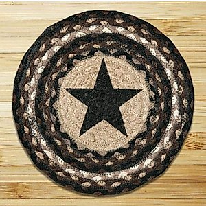 Earth Rugs Swatch, 10-Inch, Black Star