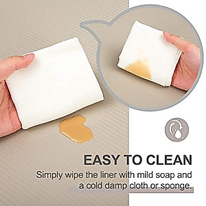 Rxemohesuoh Drawer Liner, Non-Adhesive Shelf Liner, 17.5IN x 20FT Double Sided Non-Slip Cabinet Liner Washable for Kitchen, Shoe Rack - Coffee