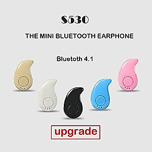LUYANhapy9 Bluetooth Earphone S530 Mini Wireless Bluetooth V4.1 Sport Earphone Headset Headphone for Phone PC White