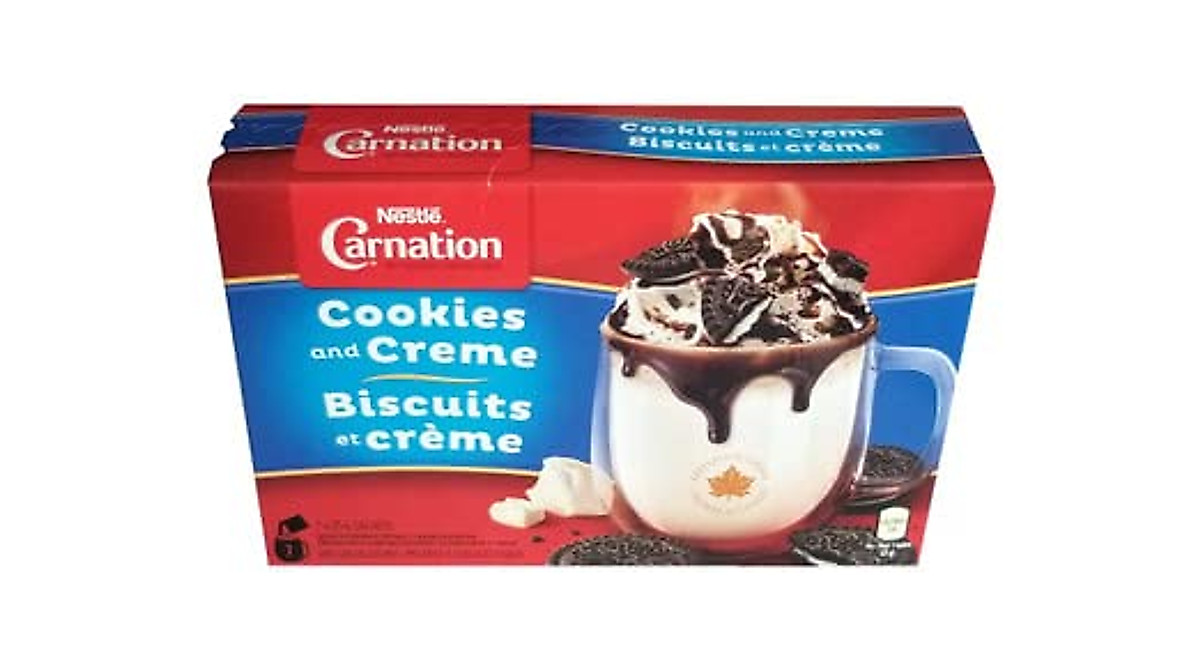 Nestle Carnation Cookies & Creme Hot Chocolate Mix - 7 Sachets