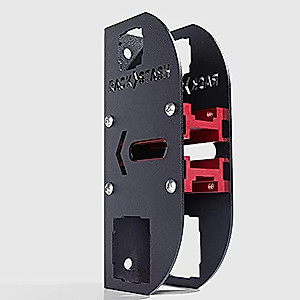 Rack Stash Vertical Wall Mounted 2" Hanging Hitch Storage by 1UP USA | Garage Organization, Bicycle, Ski, Cargo Carrier, (Quick Install, USA Made), Industrial Grade Powder Coated Steel, Holds 90lbs