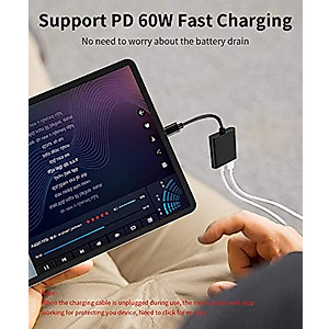 Samsung Galaxy S22 Headphone Adapter, 2 in 1 USB C to 3.5mm Audio Adapter&60W Fast Charging Adapter Compatible with Galaxy S22+/S22 Ultra/S21/S21FE/S20/Note20, iPad Pro, Google Pixel 7/7Pro/6/6Pro/5