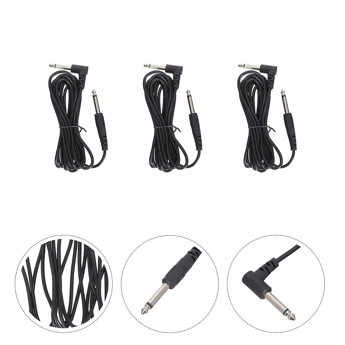 3pcs Guitar Wire Guitar Cable Supply Audio Cable for Guitar Electric Guitar Audio Cable Speaker Connection Cable Electric Guitar Accessory Electric Guitar Cable Audio Cable Cord