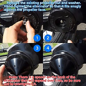 Deecaray Trolling Motor Black Prop Nut, Compatible with MotorGuide X3 X5 XI3 XI5, Motorguide Trolling Motor GFEL-MG-R-DP
