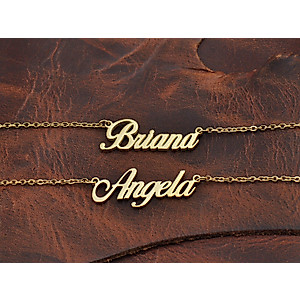 HUAN XUN Personalized Custom Made My Name Necklace for Women Cobi