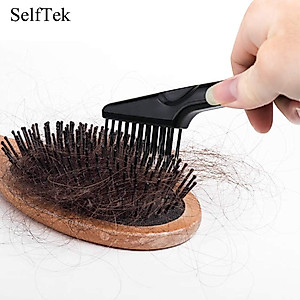 SelfTek 4 Pack Hair Brush Cleaning Tool for Removing Hair and Dust - Home or Salon Use