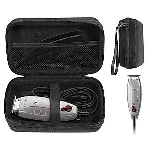 CaseSack carrying case for Andis 04710, 04603, 04775, 46700, 48900 Professional T-Outliner Beard/Hair Trimmer with T-Blade, mesh pocket for combs and accessories