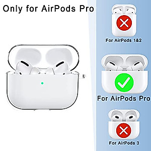 13in1 Clear for AirPods Pro Case Cover Accessories Set Kit, TPU Soft Silicone Protective Case for Apple AirPod Pro Charging Case with Keychain Compatible with Apple AirPod Pro Case Transparent 2019