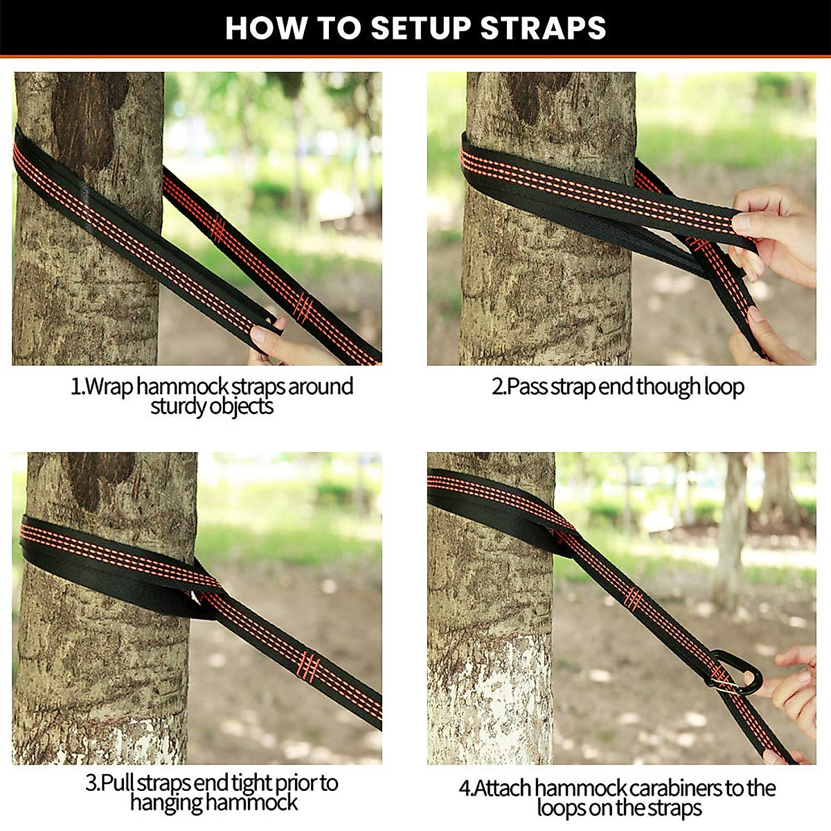 Purjoy Camping Hammock Single & Double Portable Hammocks with 2 Tree Straps (18 Loops/13.2 Ft Total),Lightweight Nylon Parachute Hammocks for Travel,Beach,Backyard,Patio,Hiking(LightBlue/DarkBlue1)