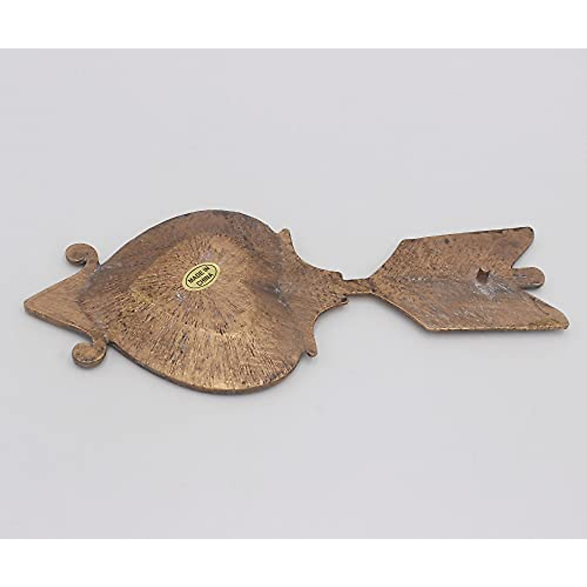 Funly mee Antique Trinket Dish Vintage Love arrow Gold Jewelry Tray , Marriage Ring Holder 8 x 3.3 inches