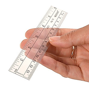 Westcott 6-Inch Flexible Metric Ruler, Clear