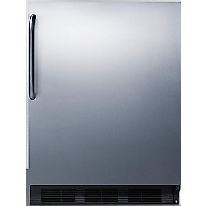 Summit Appliance CT663BKCSSADA ADA Compliant Built-in Undercounter Refrigerator-Freezer for Residential Use, Cycle Defrost w/Deluxe Interior, Stainless Steel Exterior, and Towel Bar Handle
