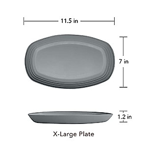 Greenandlife Lightweight Wheat Straw Plates - 4 Pack 11.5inch Unbreakable Dinner Plates, Dishwasher & Microwave Safe, BPA free, for Kids, Children, Toddler & Adult(X-Large)