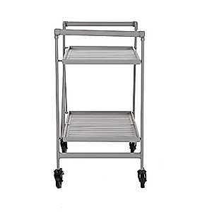 Cosco Indoor/Outdoor Serving Cart, Folding, Silver