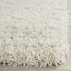 SAFAVIEH Arizona Shag Collection 6'7" x 9'2" Ivory/Beige ASG741A Moroccan Non-Shedding Living Room Bedroom Dining Room Entryway Plush 1.6-inch Thick Area Rug