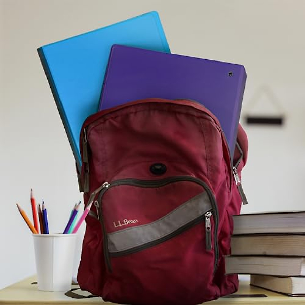 Samsill Earth’s Choice Biobased Durable Fashion Color 3 Ring View Binder, 1 Inch Round Ring, Up to 25% Plant Based Plastic, USDA Certified Biobased, Purple, Value Two Pack