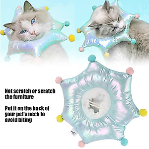 BORDSTRACT Adjustable Cat Cone Collar Soft, Clown E Collar for Cats, 3 Size Cat Recovery Collar, Waterproof, Cat Neck Cones to Stop Licking for Cat/Kitten/Small Dog, Anti-Bite Lick(M)