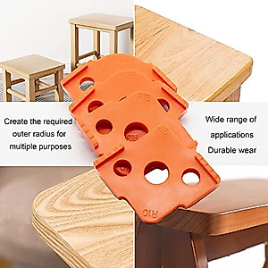 Radius Jig Router Templates Corner Radius Routing Templates, ABS+CNC high Hardness Processing Glue, Routing Rounded Corners Router Bit Templates, R5 R10 R15 R20 R25 R30 R35 R40 (1 Set of 4 Packs)