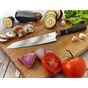 Mercer Culinary Premium Grade Super Steel, 8-Inch Chef's Knife, Ebony Wood Handle
