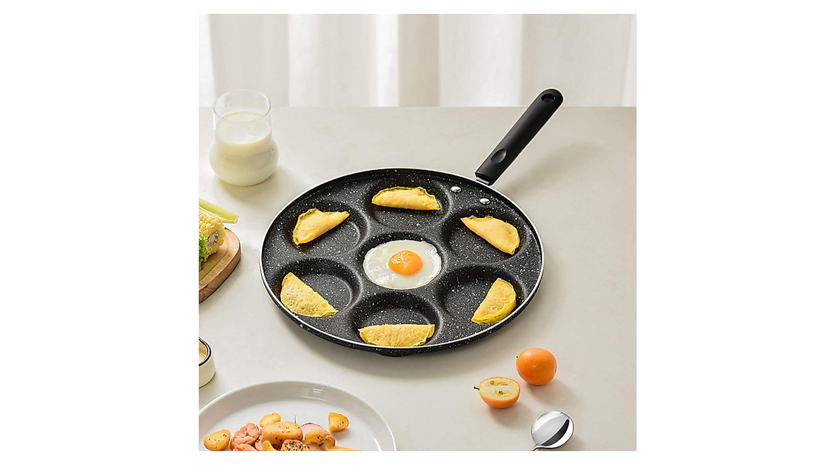 MAVIS LAVEN 7-Grid Egg Frying Pan - Non-Stick & Durable