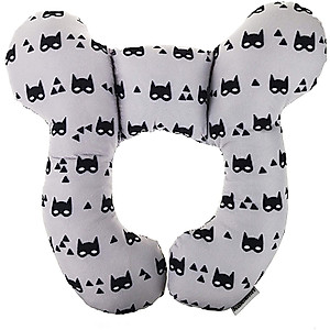 Baby Travel Pillow - Infant Head and Neck Support Pillow Baby Neck Pillow for Car Seat,Pushchair(Grey)