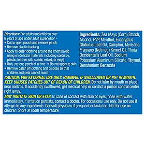 Vicks VapoPatch, Wearable Mess-Free Aroma Patch, Soothing & Comforting Non-Medicated Vapors, for Adults & Children Ages 6+, 5ct (4 Pack)