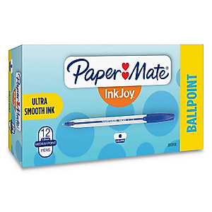 Paper Mate InkJoy 50ST Ballpoint Pens, Medium Point (1.0mm), Blue, 12 Count
