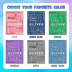 Purefly Personalized Blankets for Kids Custom Baby Blanket with Name for Girls Boys Customized Baby Name Blanket Receiving Blanket for Newborn Toddler Personalized Gifts for Birthday Christmas