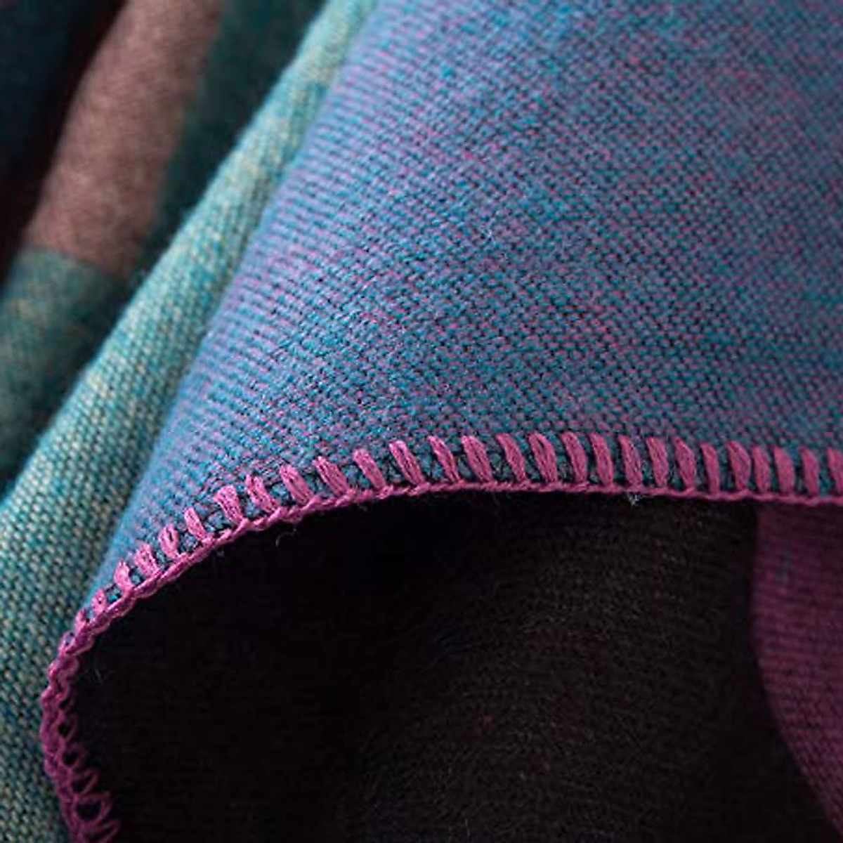 KirGiabo Women's Shawl Wraps Open Front Poncho Sweater Cape for Fall Winter,Purple