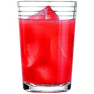 Juice Glasses 7 oz. Set Of 4 Glass Cups – By Home Essentials and Beyond – Beverage Water Tumblers for Juice, Whiskey, Cocktails, Iced Tea. Dishwasher safe.