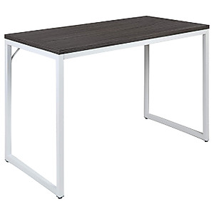 Flash Furniture Kimberly Tiverton Industrial Modern Desk-Rustic Gray/White Commercial Grade Computer Desk-47" Sturdy Home Office Desk-Writing Desk