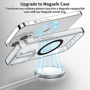 Aothey Universal Metal Rings Sticker Compatible with Magsafe Ultra-Thin(0.2mm) - 6 PCS