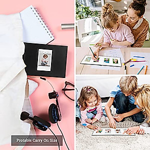 Photo Album with Writing Space for Fujifilm Instax Mini Camera, Polaroid Camera, 64 Pockets Instax Photo Album Polaroid Photo Albums Book for Fujifilm Instax Mini 11 9 8 40 Evo Instant Camera, Black